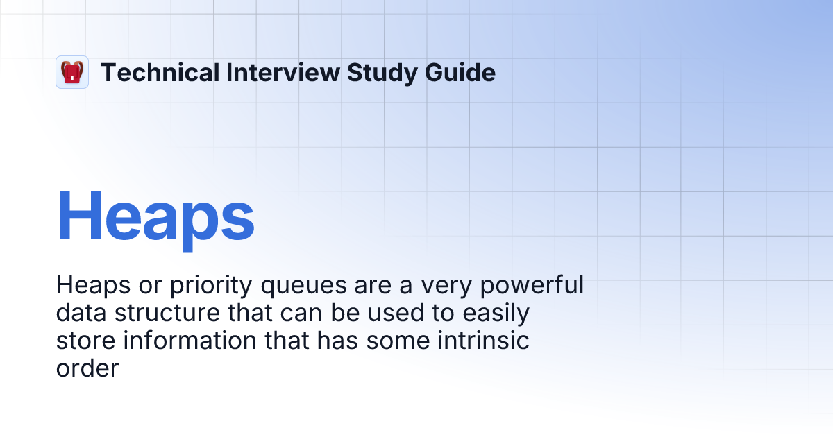 Heaps | Technical Interview Study Guide