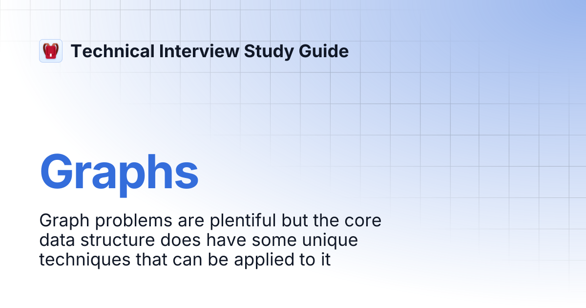 Graphs | Technical Interview Study Guide